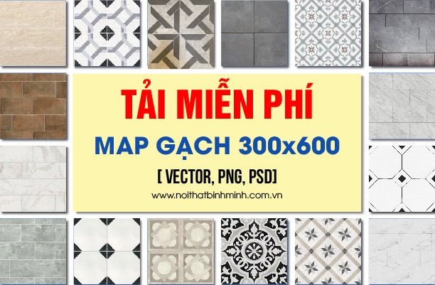 Thư viện map gạch 300x600, 600x600, 800x800 trong thiết kế